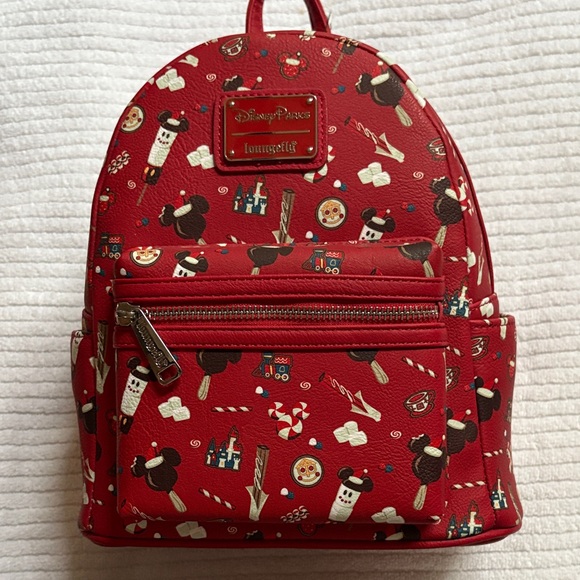 Loungefly | Accessories | Loungefly Red Disney Holiday Backpack 22 ...
